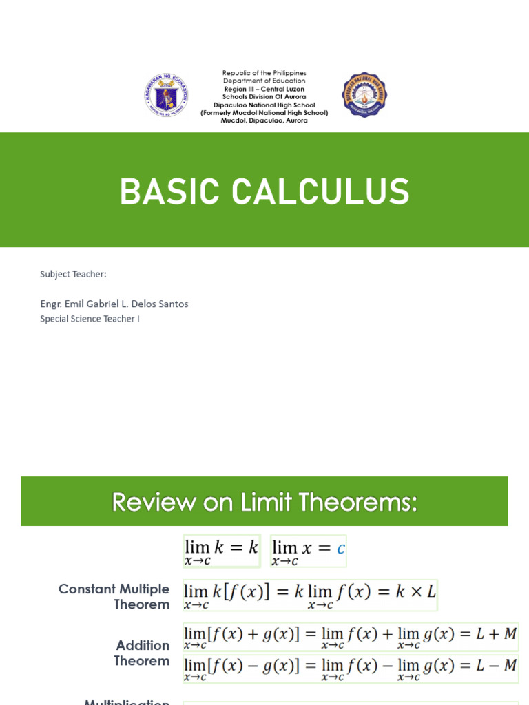 3 Basic Calculus Limits of Transcendental Functions | PDF | Function (Mathematics ...