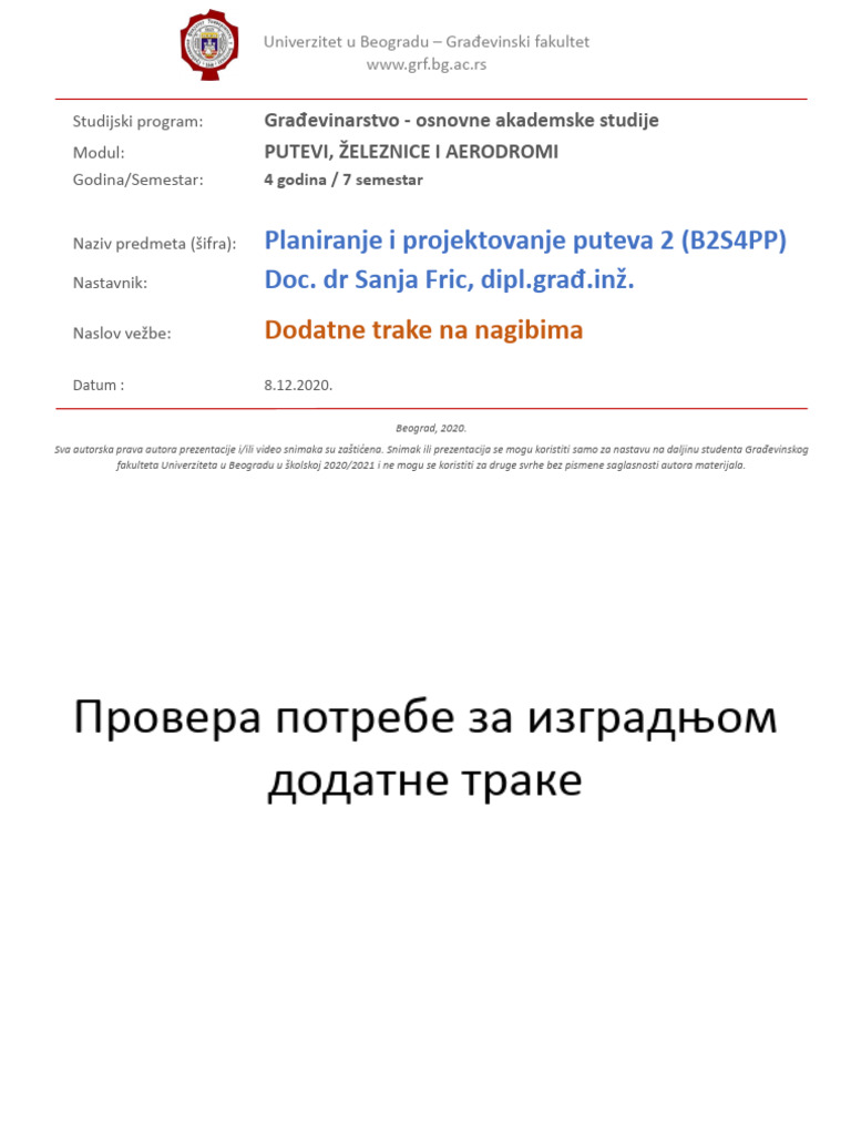 Dodatna Traka Na Nagibima 3 Vezba | PDF