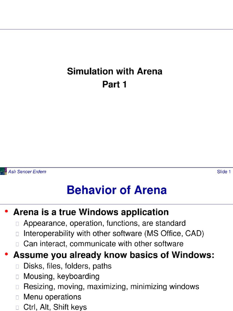 Simulation With Arena Part 1 | PDF