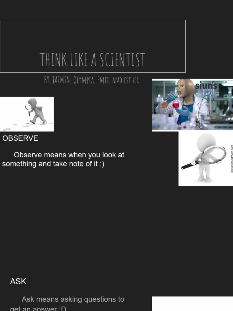 Think Like A Scientist | PDF