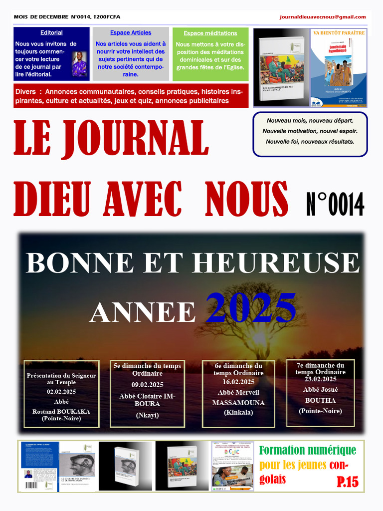 Journal Dieu Avec Nous - Février 2025 | PDF | Église catholique | Saint ...