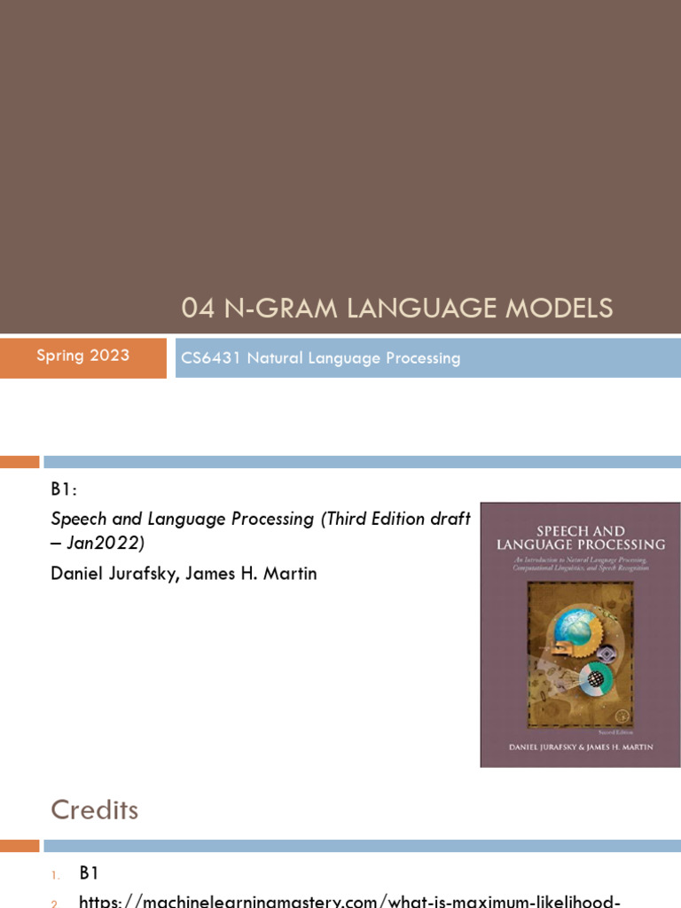 04 - N-Gram Language Models | PDF | Probability Theory | Machine Learning