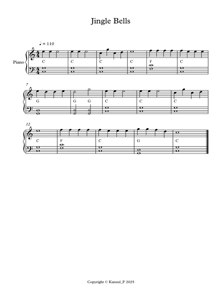 Jingle Bells (Piano Easy) | PDF