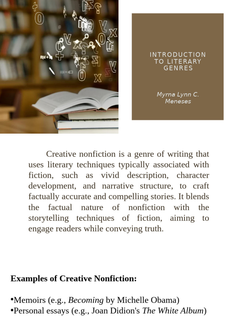 Introduction To Literary Genres Lesson 1 | PDF | Creative Nonfiction