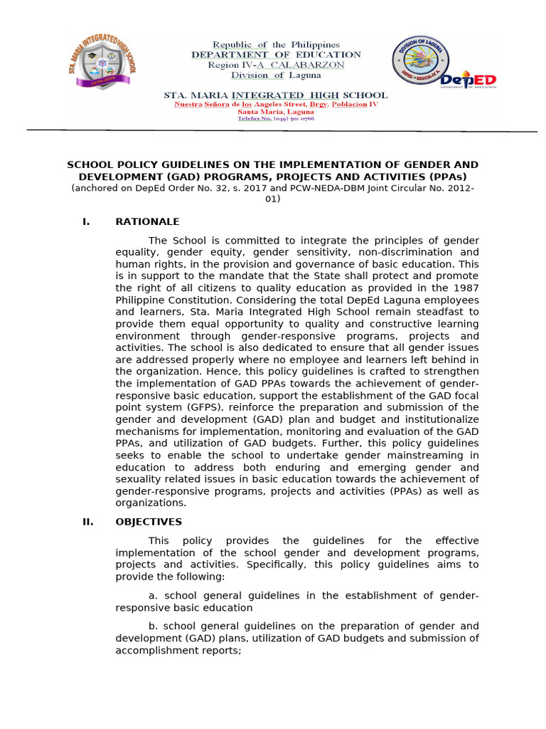 Gender Development Policy Guidelines | PDF | Social Equality | Gender