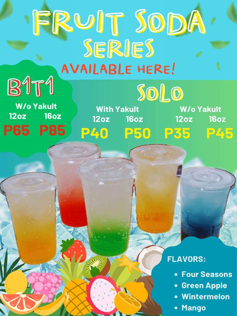 Fruit Soda Posters A4 | PDF