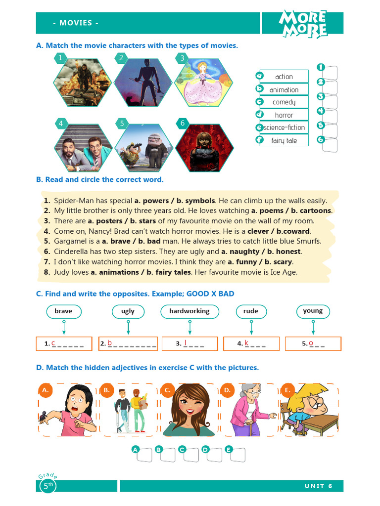 5-A Movies Worksheet | PDF