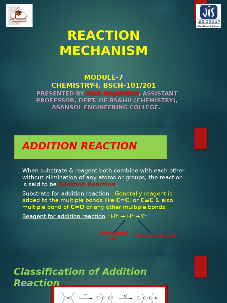 Addition Reactions in Organic Chemistry | PDF | Chemical Reactions ...
