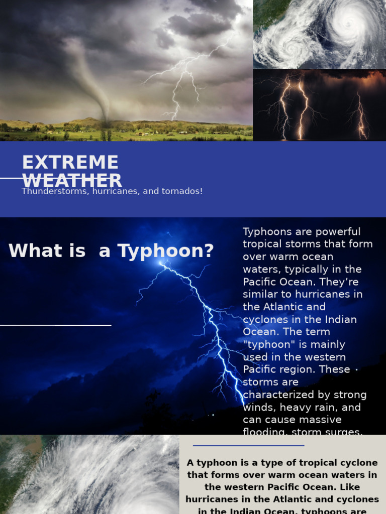 Extreme Weather: Thunderstorms, Hurricanes, and Tornados! | PDF ...