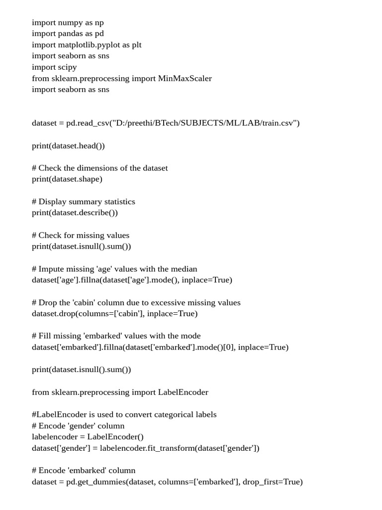 Data Preprocessing for ML with Python | PDF