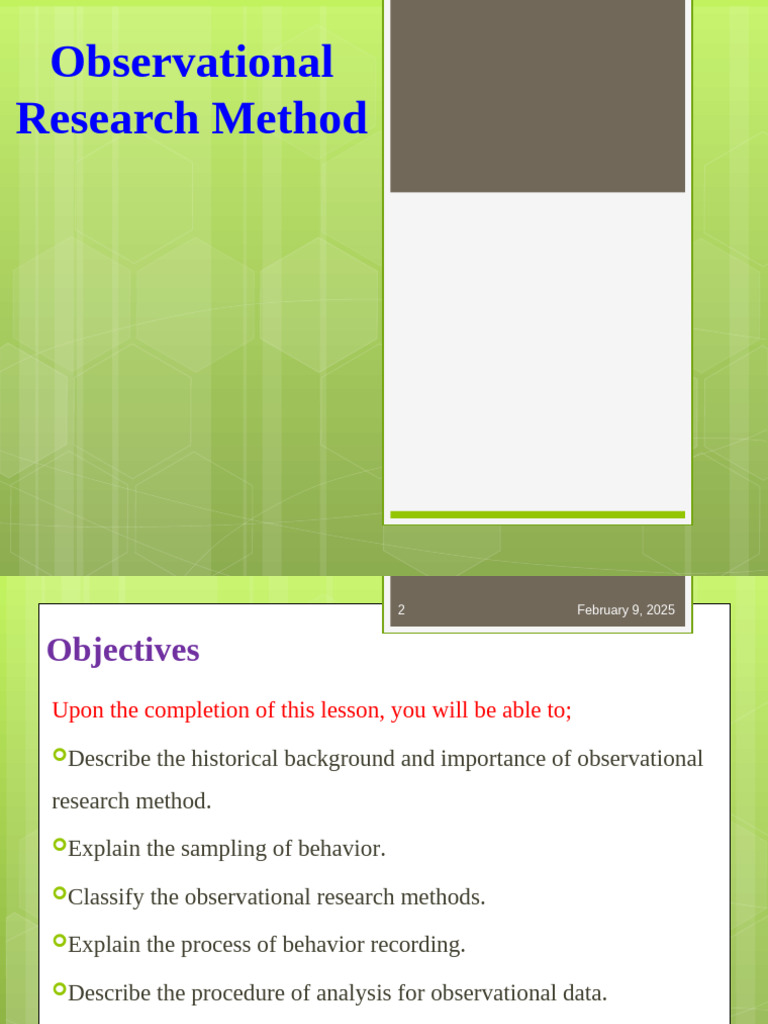 Observational Method | PDF | Data Analysis | Sampling (Statistics)
