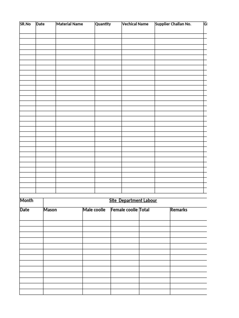 Final Material & Labour Details Format | PDF