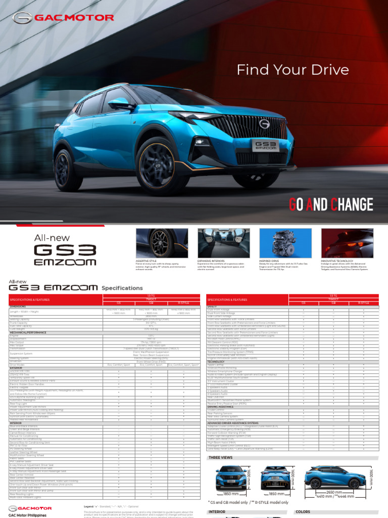 All New GS3 Leaflet - A4 - Digital - V2 JULY10 | PDF | Motor Vehicle | Automotive Technologies