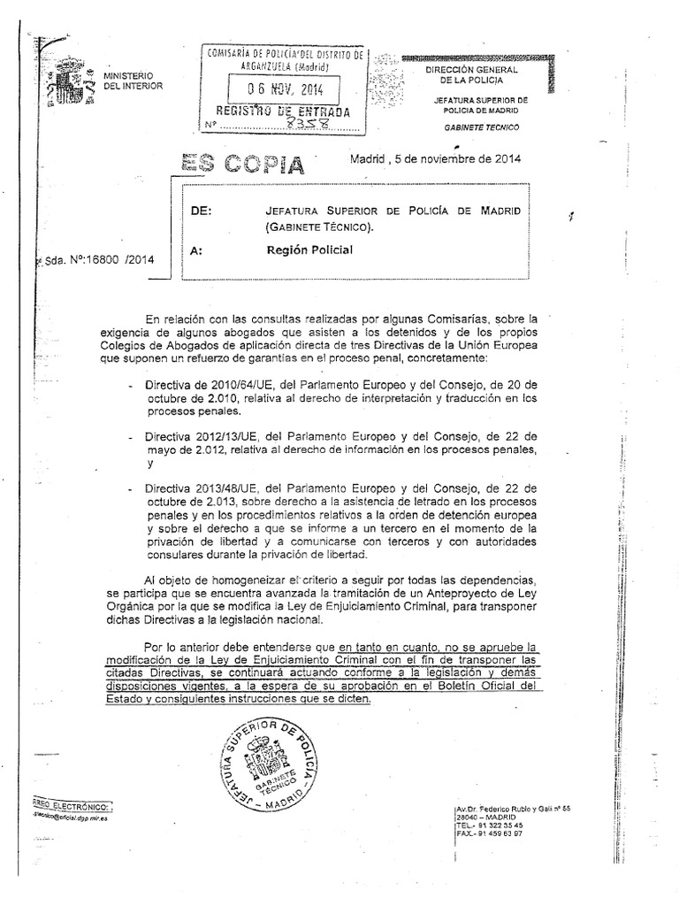 Circular CNP Madrid | PDF