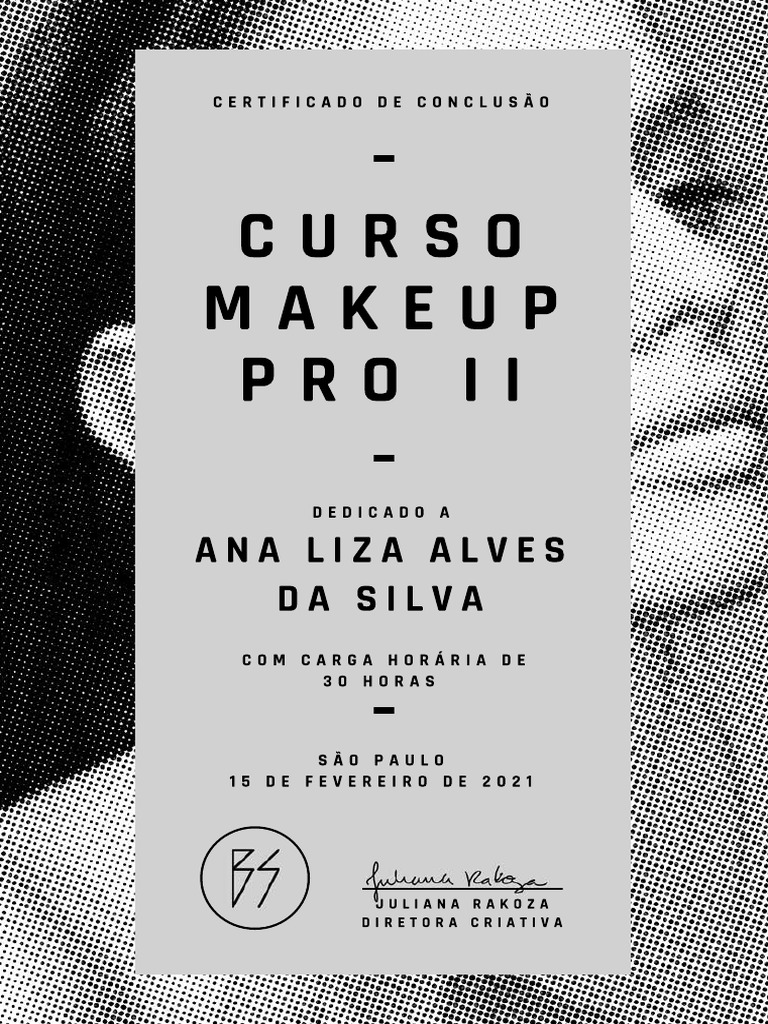 Certificado - Curso Makeup Pro II - B4S | PDF