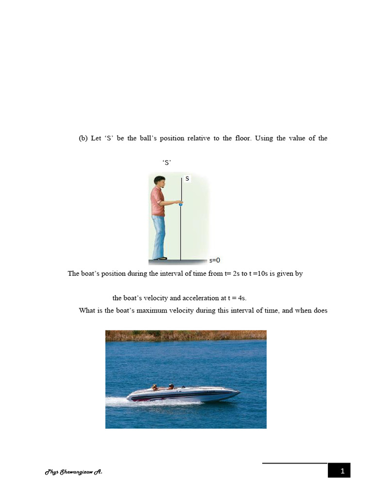 General Physics Kinematics Worksheet | PDF | Acceleration | Velocity