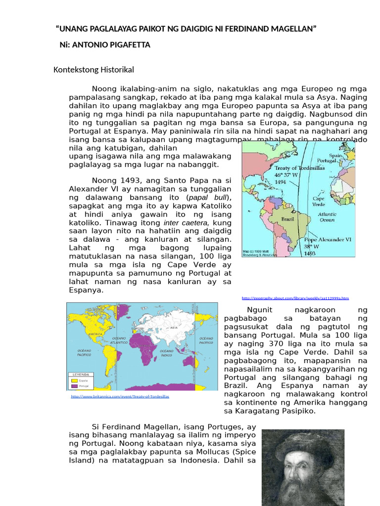 UNANG-PAGLALAYAG-PAIKOT-NG-DAIGDIG-NI-FERDINAND-MAGELLAN | PDF