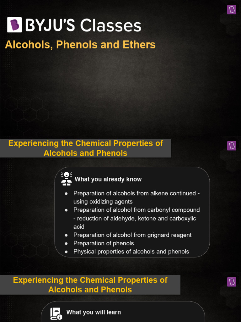 Experiencing The Chemical Properties of Alcohols and Phenols | PDF ...