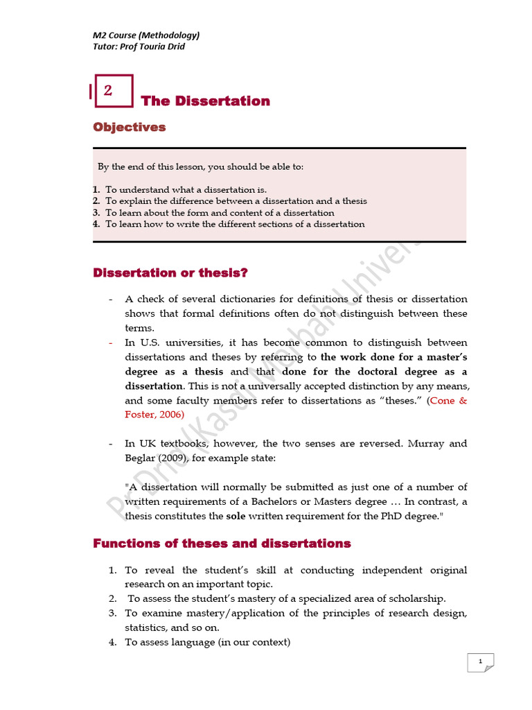 lecture 2 | PDF | Thesis | Methodology