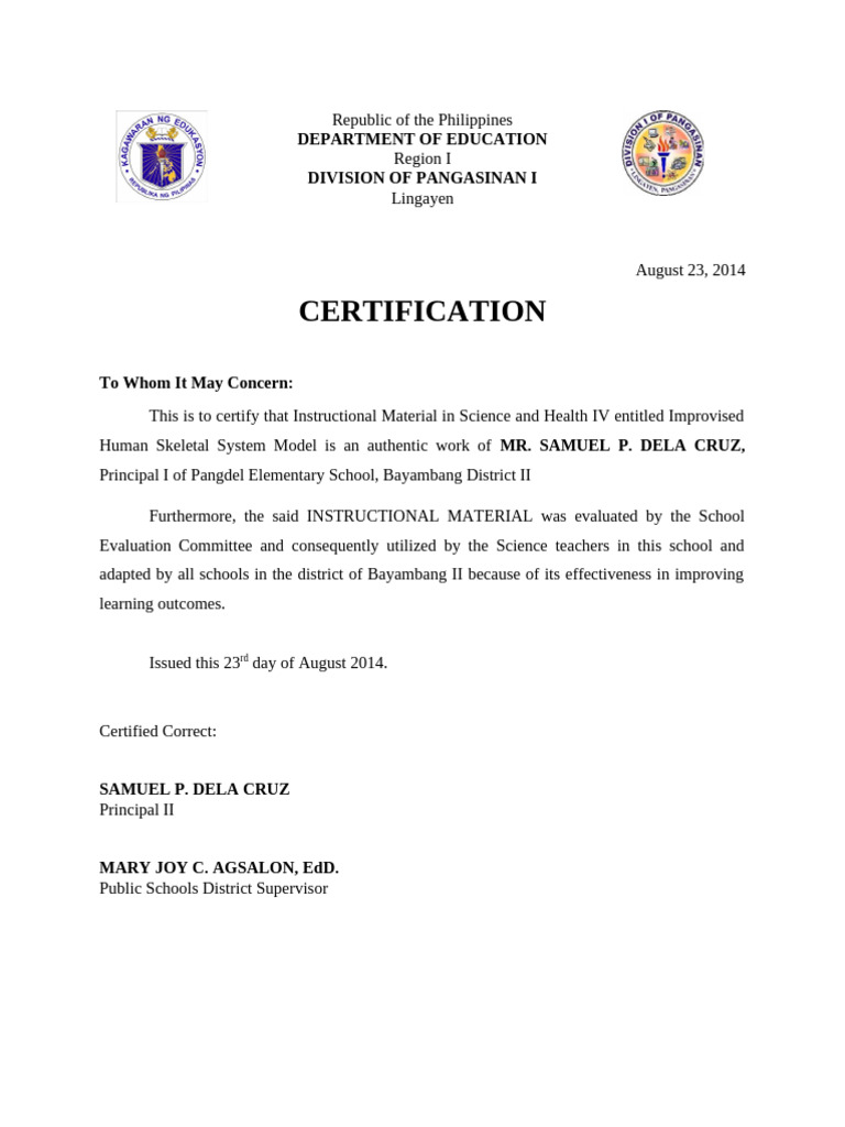 Certification Demo Presenter | PDF | Behavior Modification | Learning