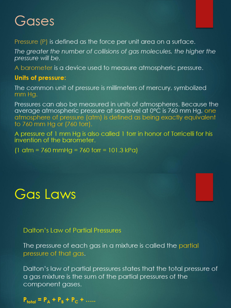 Understanding Gas Laws and Pressure | PDF | Gases | Stoichiometry