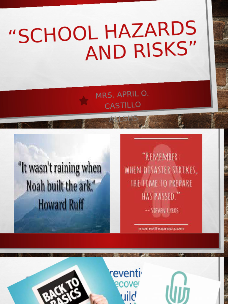 School Hazards and Disaster Risks Guide | PDF | Hazards | Risk