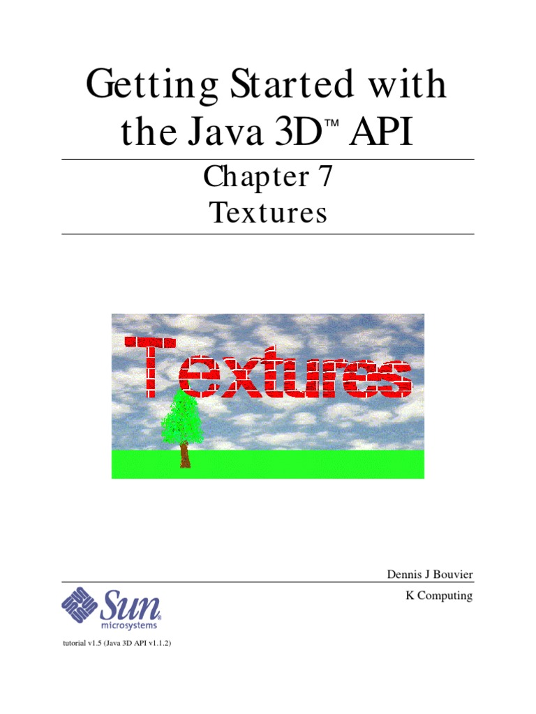 Getting Started With The Java 3D API: Textures | PDF