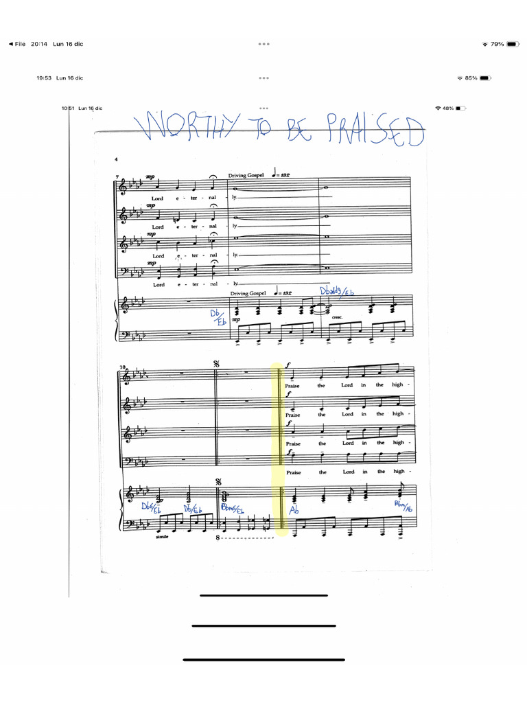 Worthy To Be Praised (Sheet) | PDF