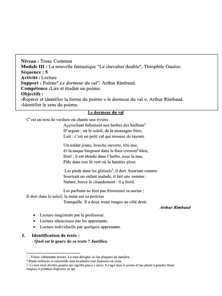 Dormeur Du Val | PDF