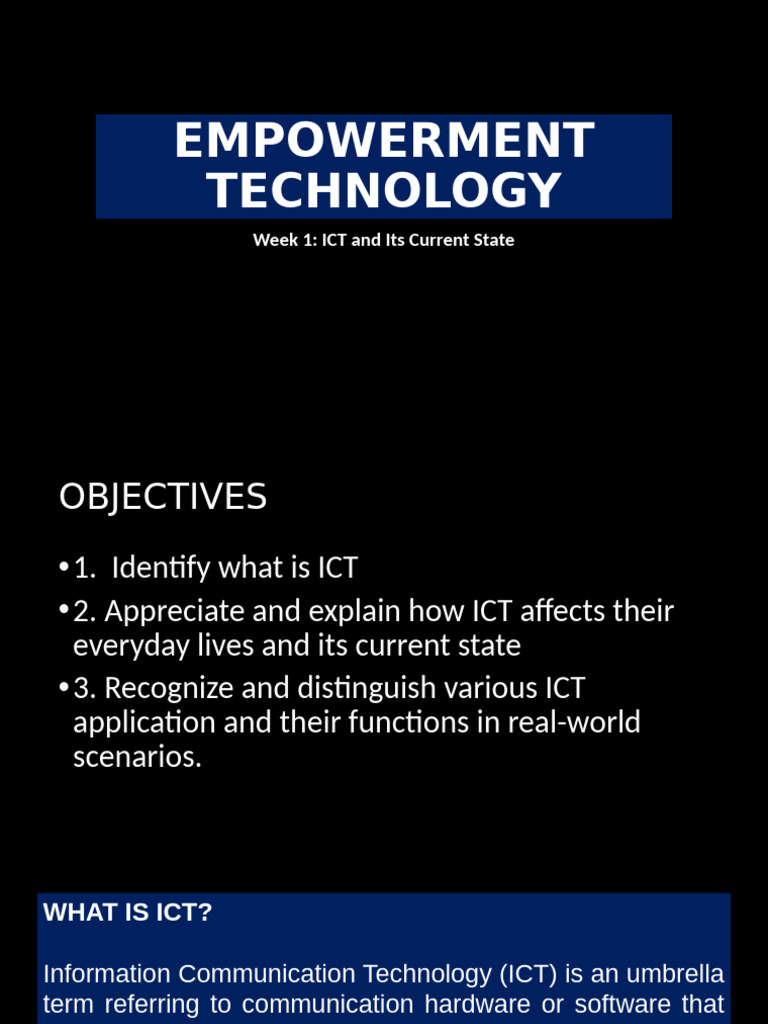 ETECH WEEK 1-LECTURE | PDF