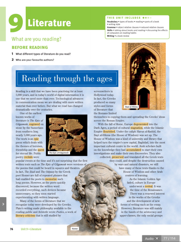 Unit 9 - Literature | PDF
