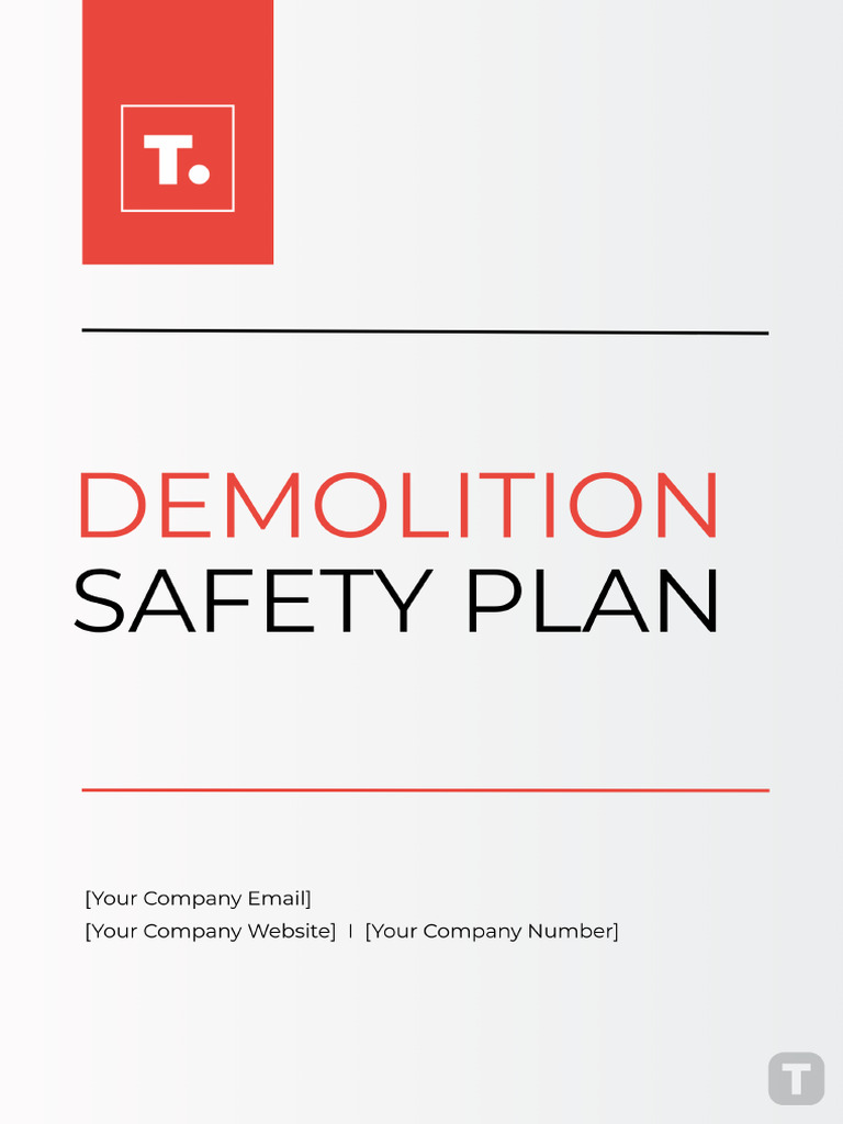 Demolition Safety Plan Template | PDF