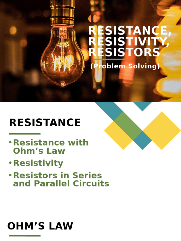 Resistance - Problem Solving | PDF | Series And Parallel Circuits ...