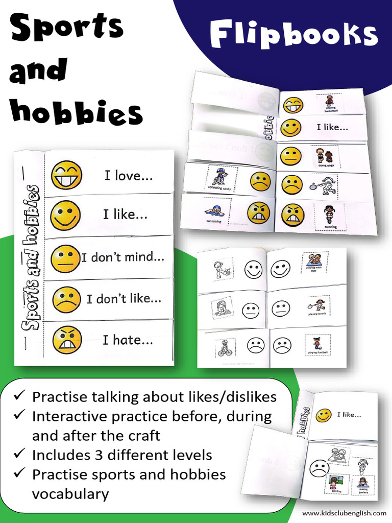 Sports and Hobbies Flipbook Craft | PDF | Learning