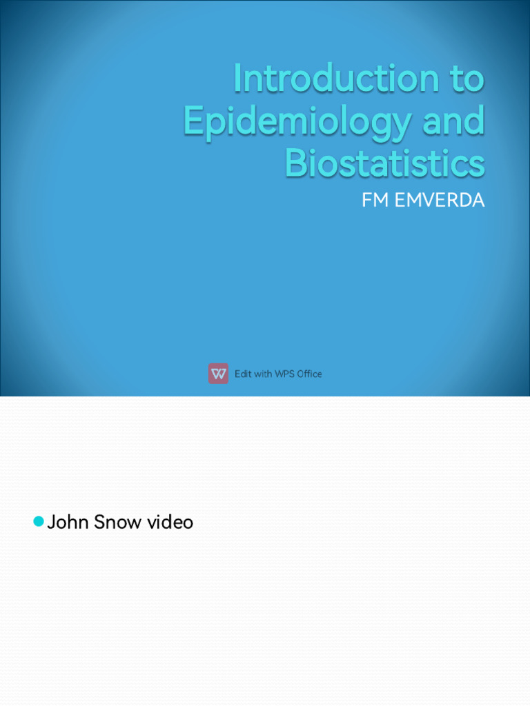 Introduction To Epidemiology | PDF | Epidemiology | Pandemic