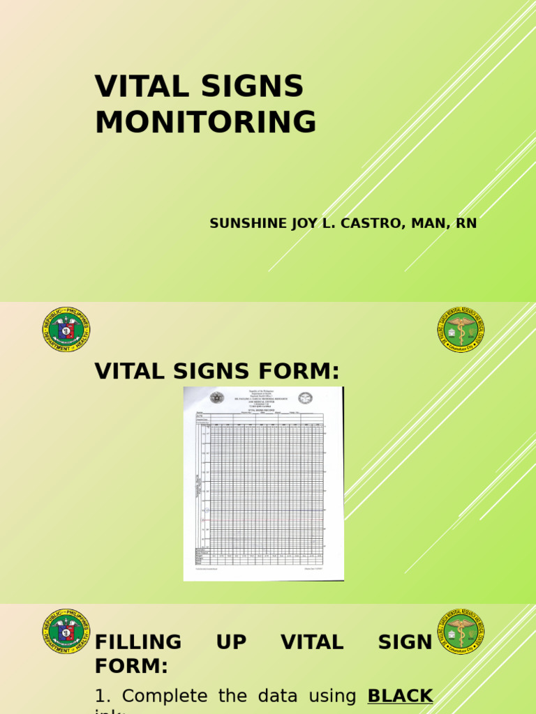 Vital Signs Form Documentation Guide | PDF | Health Care | Medicine
