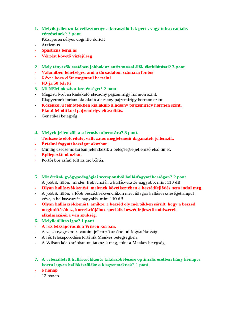 1.vizsga Kérdései Tavaly | PDF