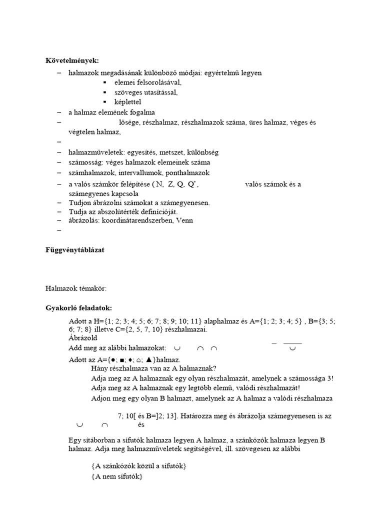 1.-Halmazok | PDF