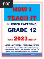 Number Patterns, Sequences and Series Grade 12 Notes - Mathematics ...