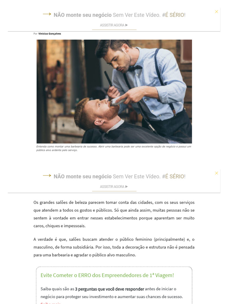 Como Abrir uma Barbearia_ Aprenda como montar passo a passo | PDF | Custo | Empreendedorismo