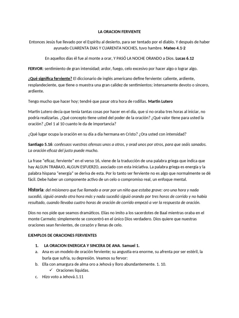 La Oracion Ferviente | PDF | Oración | Elijah