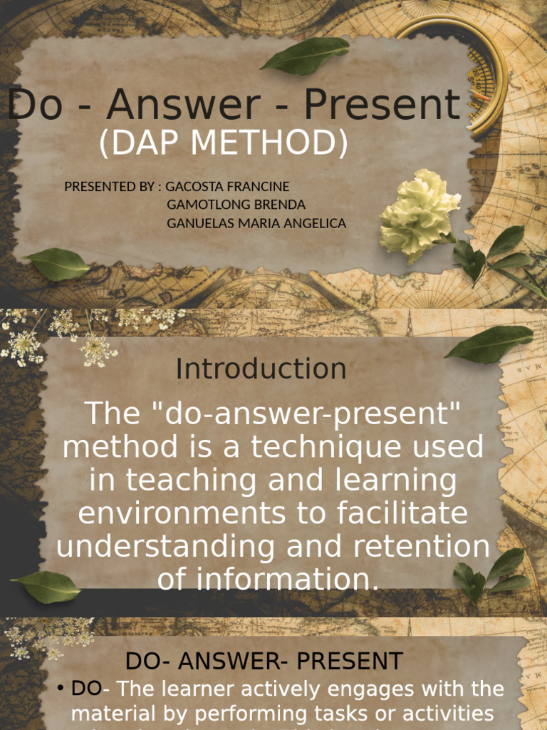 Dap Method PPT Final | PDF