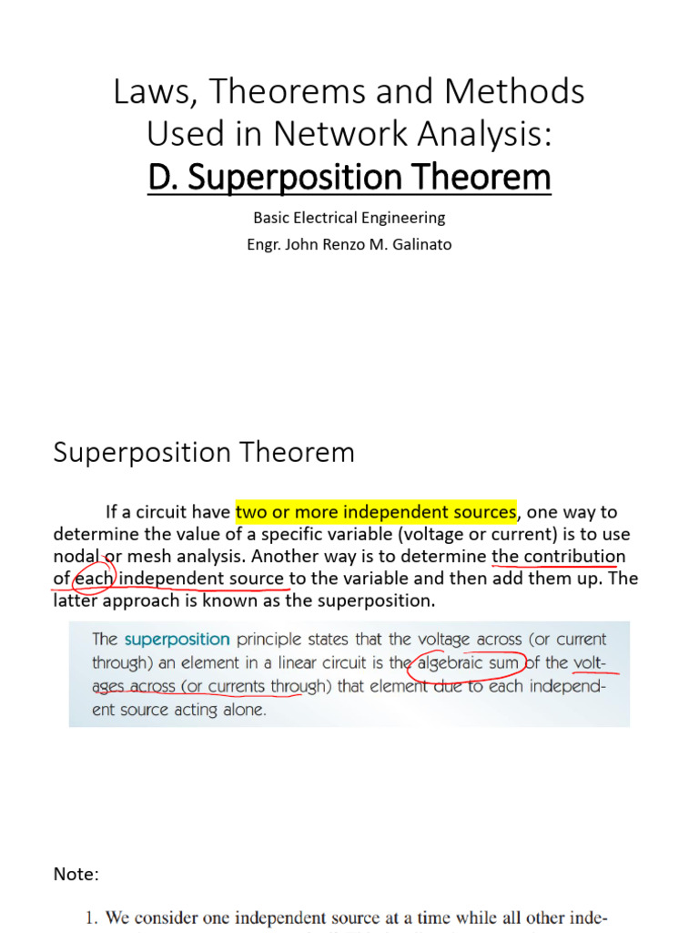 Superposition Theorem 1 Pdf