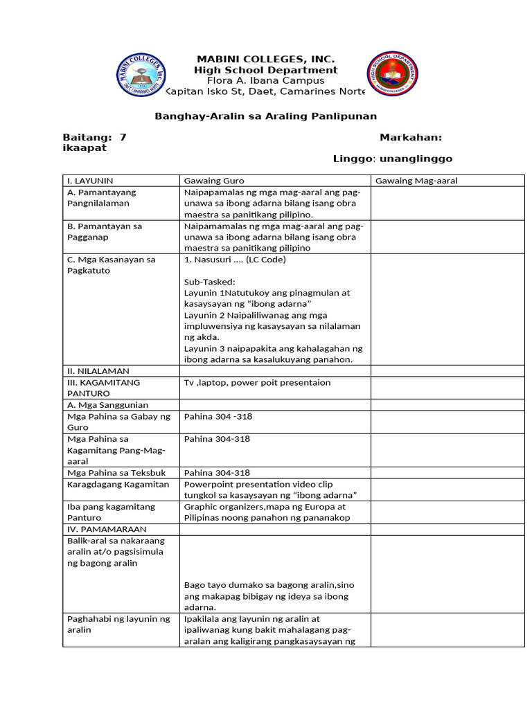 Lesson Plan Jerald 0208 | PDF