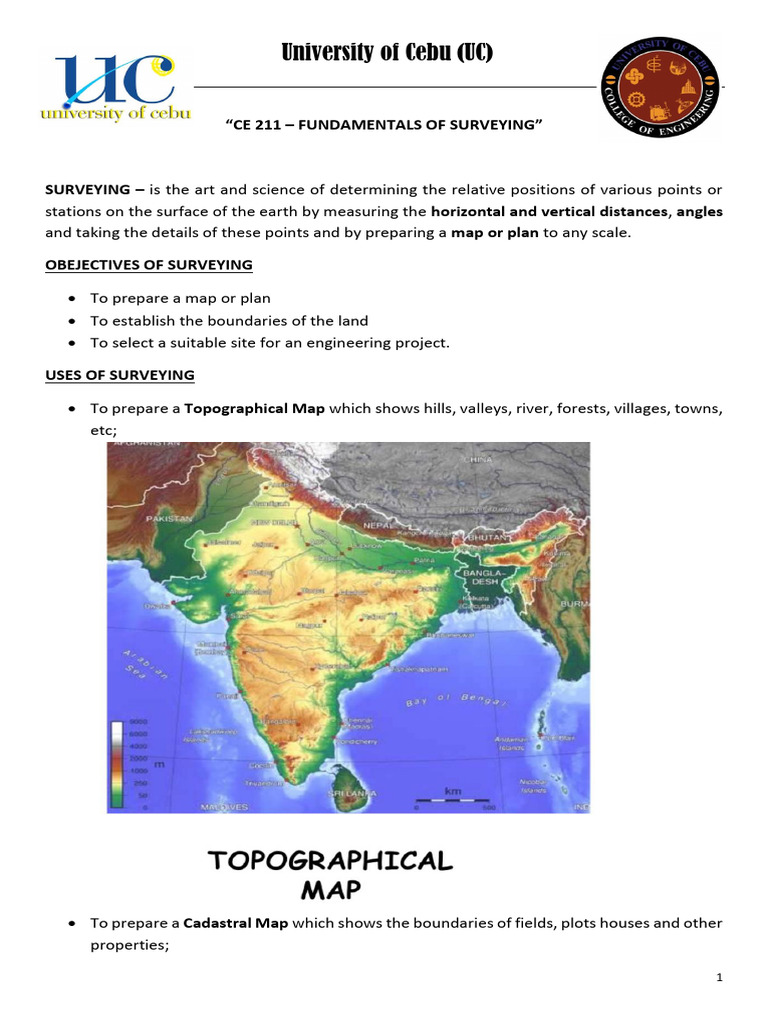 01. Surveying Introduction | PDF | Surveying | Topography