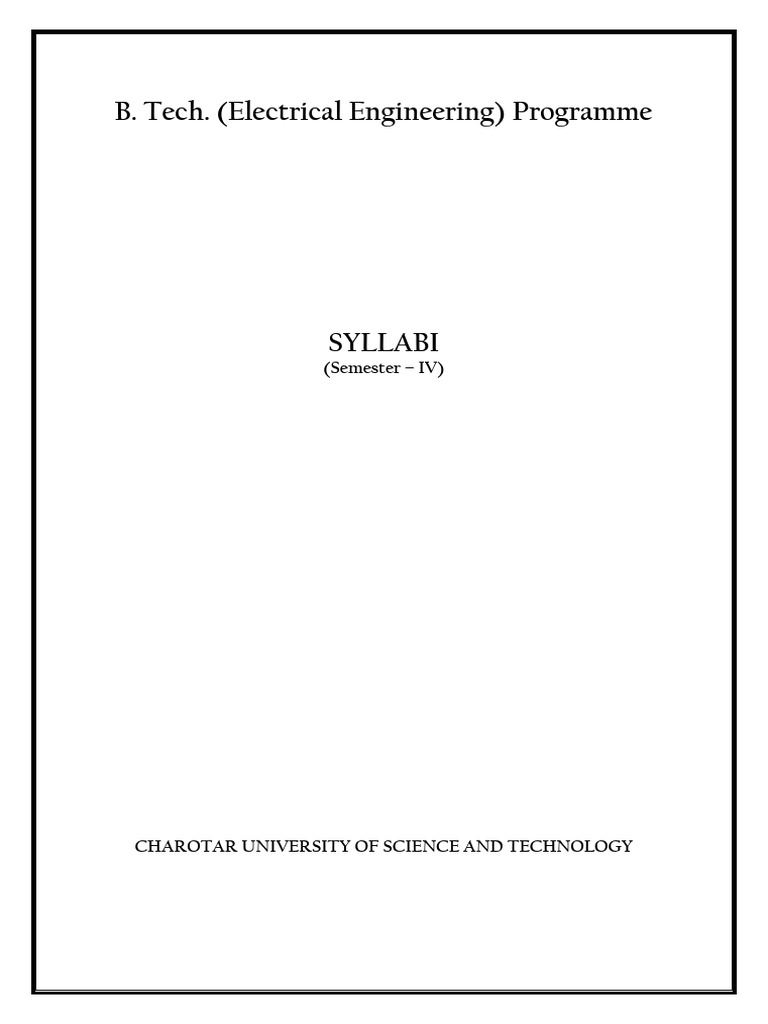 sem 4 SYL | PDF | Transformer | Electric Motor