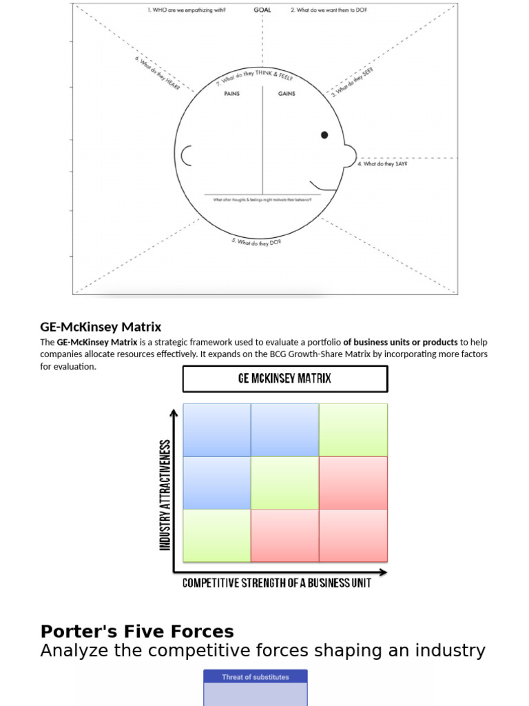 Strategy Frameworks | PDF