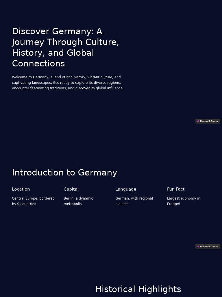 Discover Germany A Journey Through Culture History and Global ...