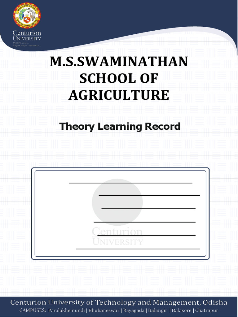 Theory Learning Record MSSSoA | PDF