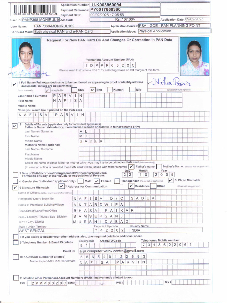 Nafisa Pan Form | PDF